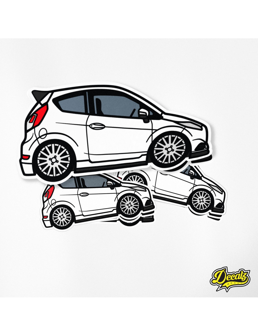 Decalz | FORD FIESTA ST White Vinyl Sticker | Decals!