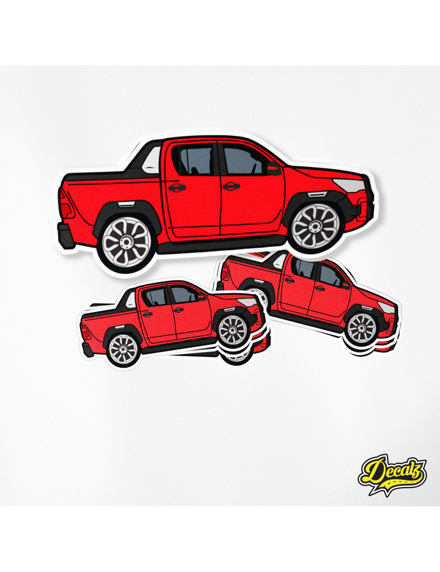 Decalz | TOYOTA HILUX GD6 Red Vinyl Sticker | Decals!